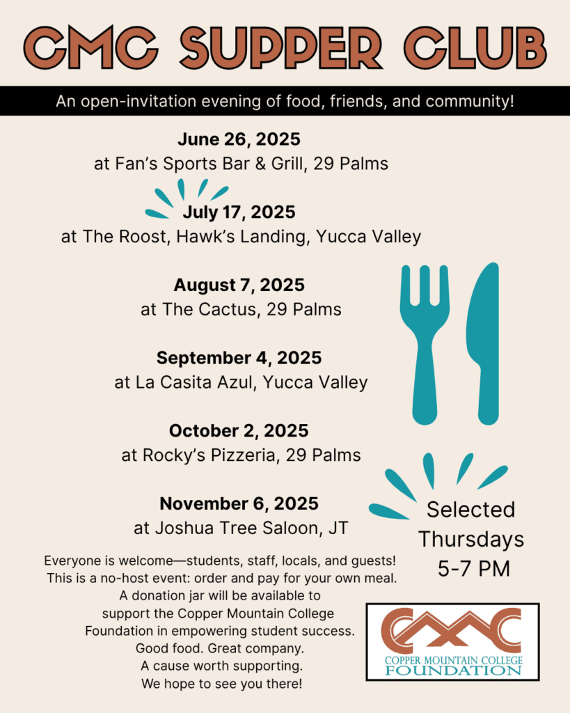 Events for October 2025 – Copper Mountain College